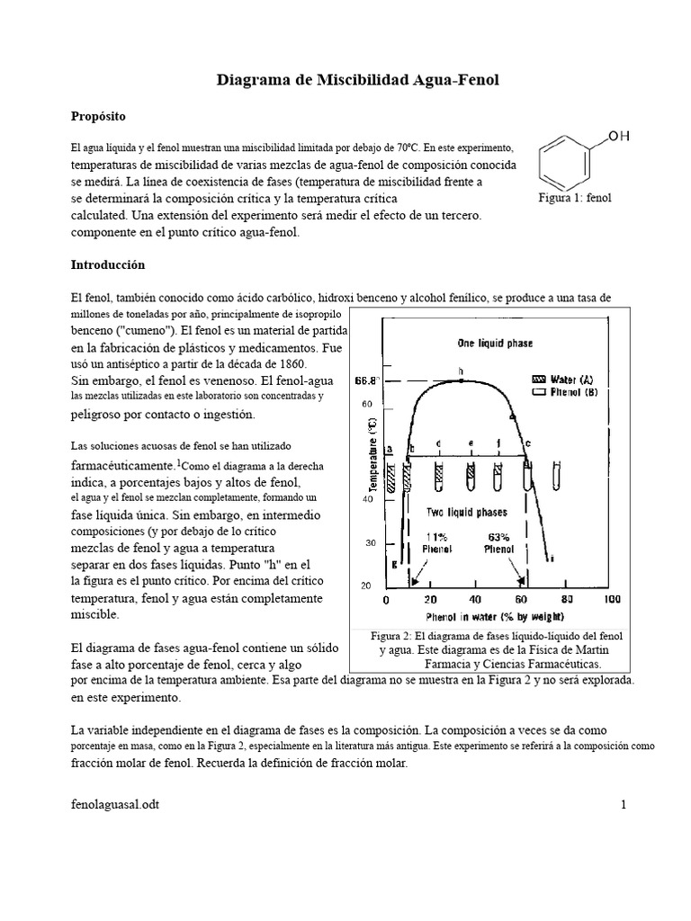 sistema_fenol_agua-libre.pdf | PDF | Fase (materia) | Diagrama de fases