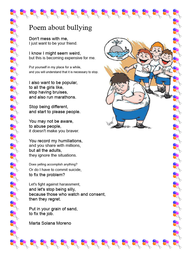 Poem on Bullying Awareness and Empathy | PDF