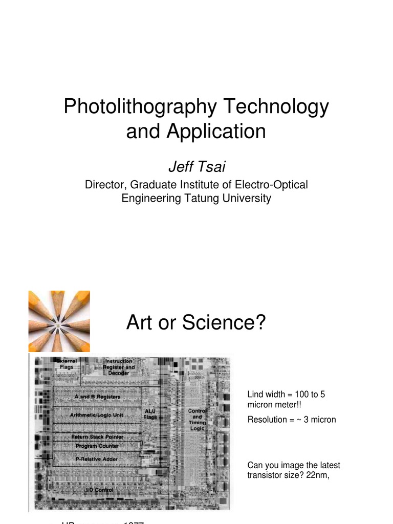 Photolithography Technology and Application | PDF | Photolithography ...