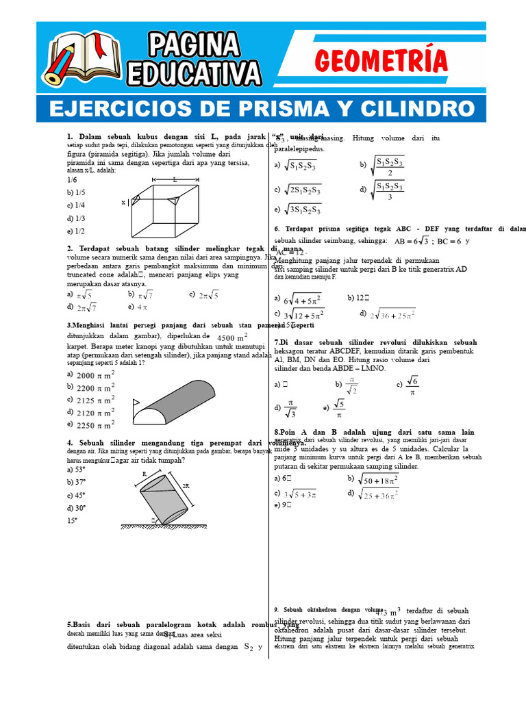 Volume dan Rasio Geometri Silinder | PDF