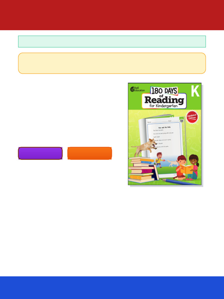 180 Days of Reading For Kindergarten 2nd Edition Chandra C. Prough Ebook 2025 Mega Edition | PDF ...
