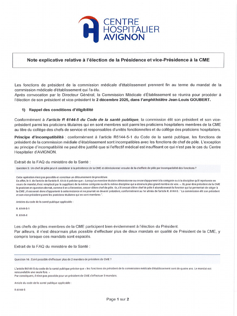 Note Explicative Élections Du Président Et Vice-Président | PDF