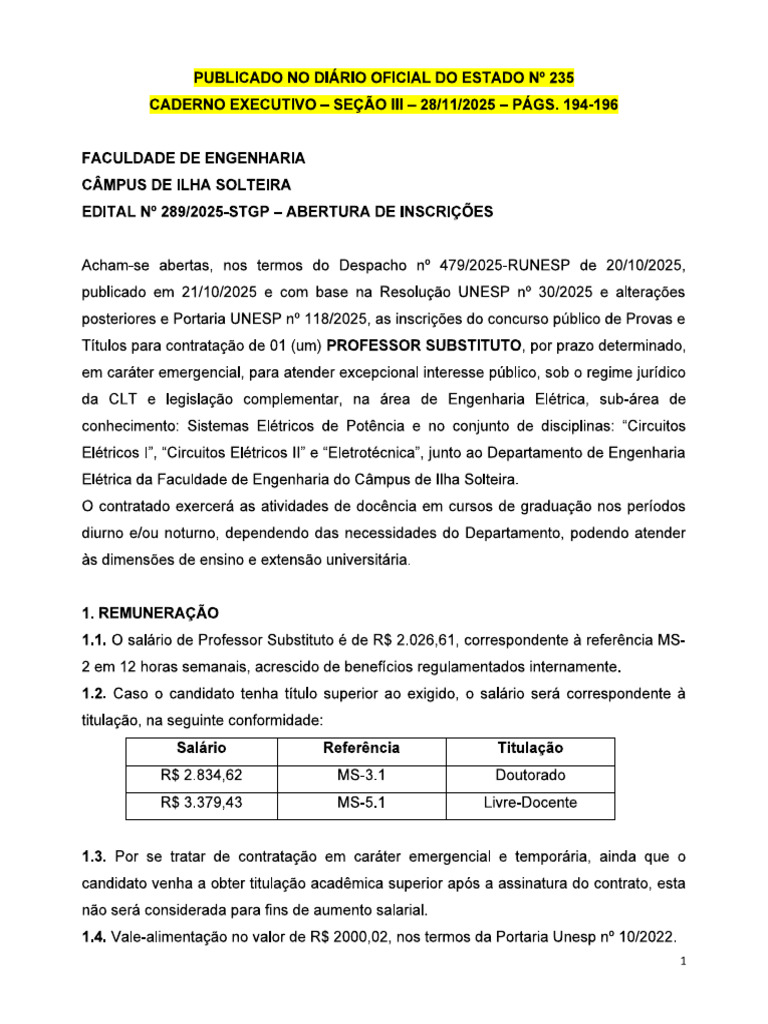 Edital Maquinas Electricas | PDF