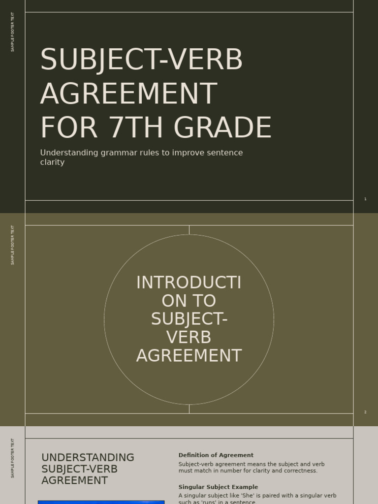 Subject Verb Agreement 7th Grade | PDF | Grammatical Number | Subject ...