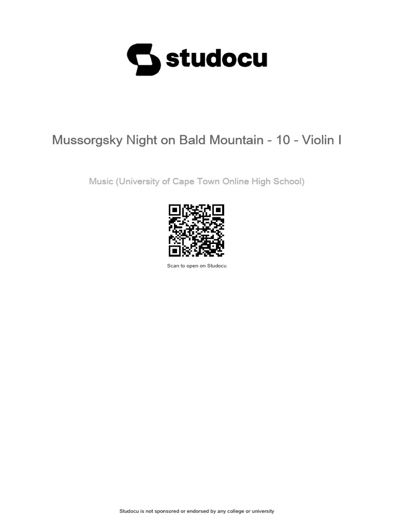 Mussorgsky Night on Bald Mountain | PDF