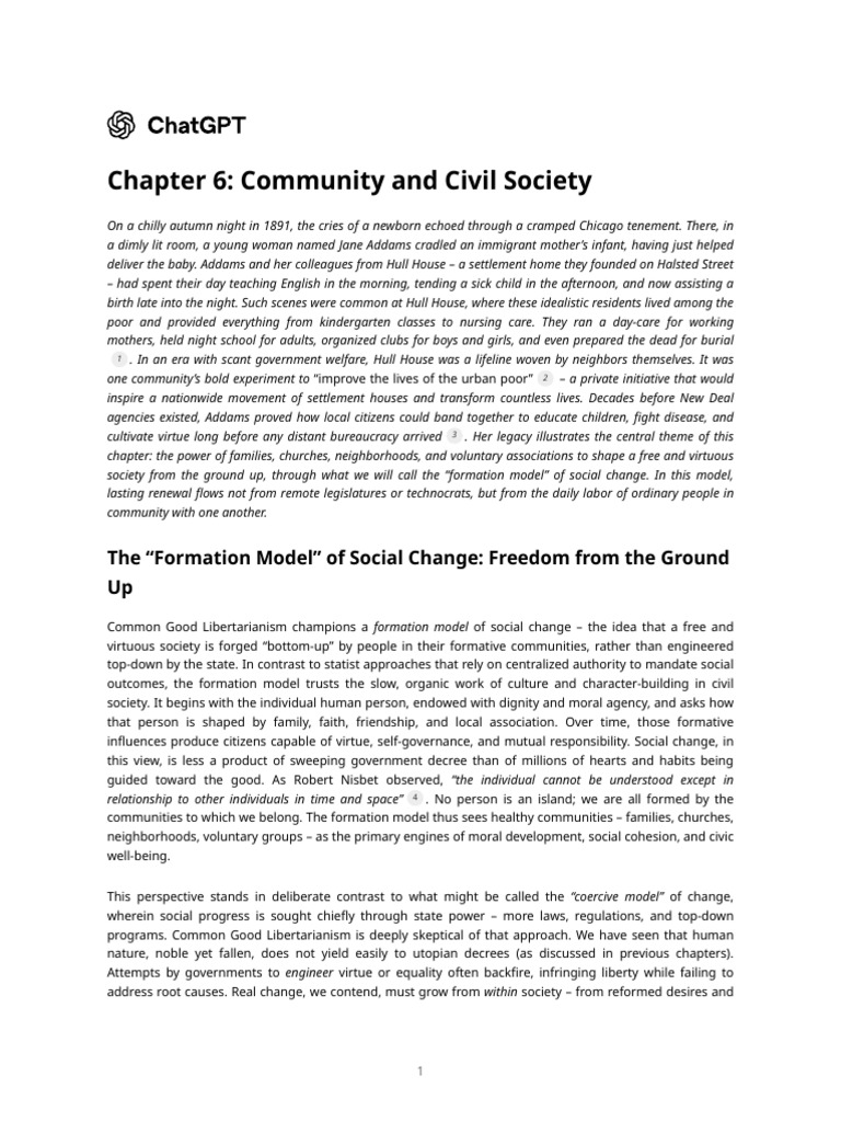 Chapter 6_ Community and Civil Society | PDF | Alexis De Tocqueville | Love