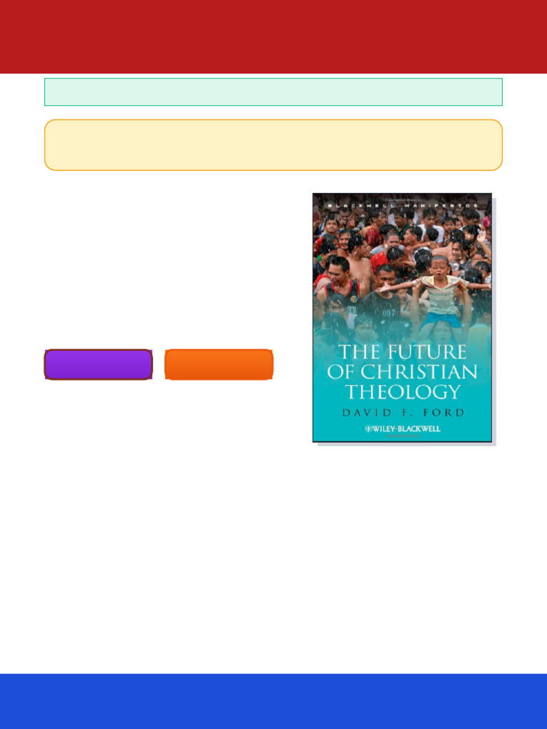The Future of Christian Theology 1st Edition David F. Ford Ebook Latest ...