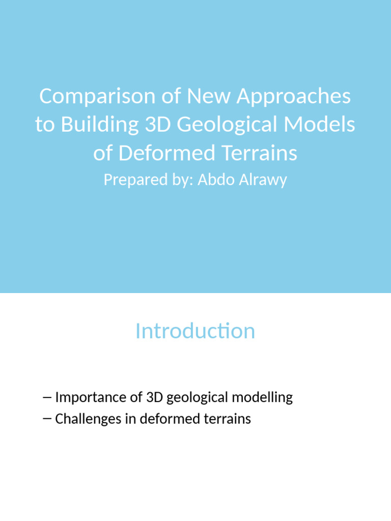 3D Geological Models Presentation With Images | PDF
