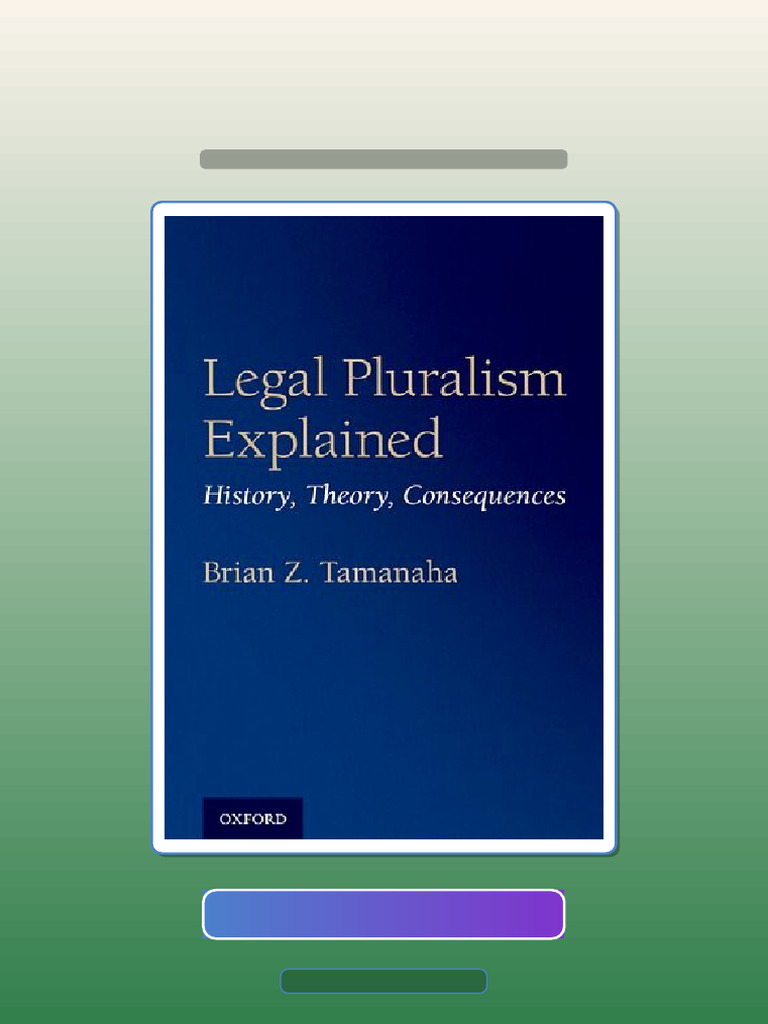 Test Bank of Legal Pluralism Explained History Theory Consequences ...
