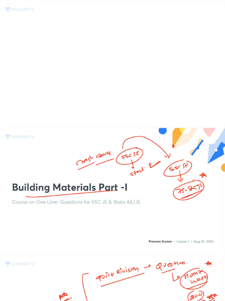 Building Materials Part - I With Anno 1762107255677 | PDF