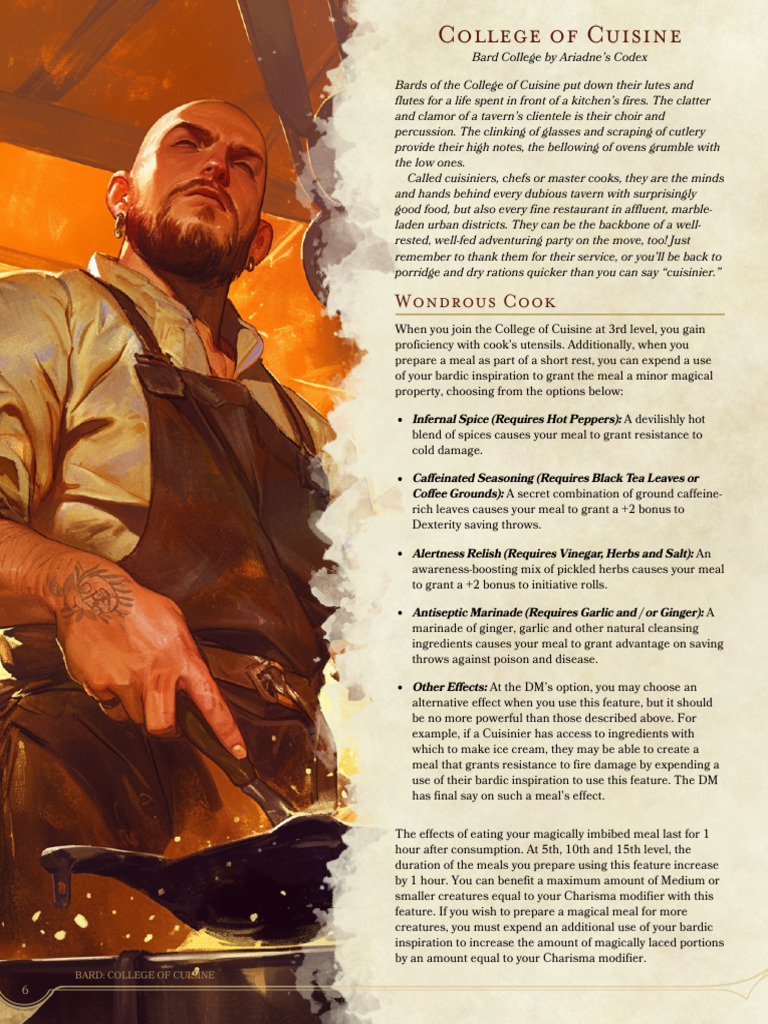 Bard College of Cuisine Overview | PDF | Cuisine | Foods