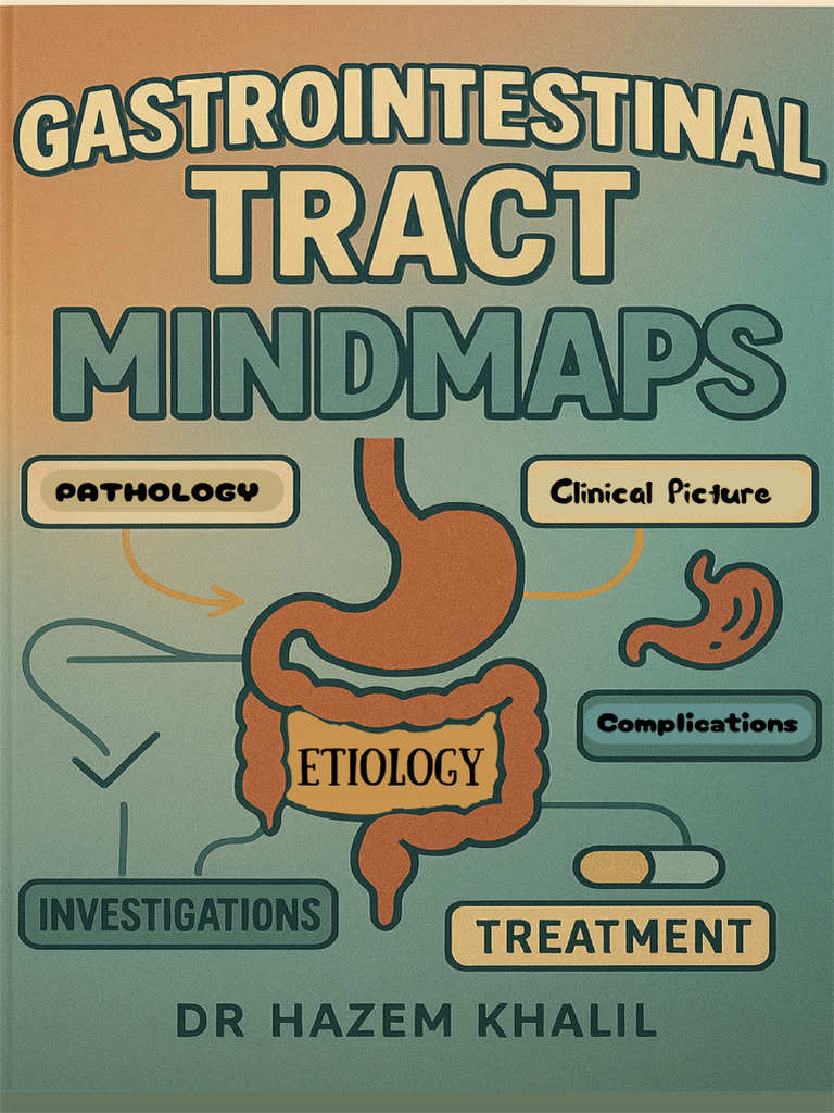 GIT Mind Maps by Dr.hazem Khalil | PDF | Esophagus | Gastroesophageal Reflux Disease
