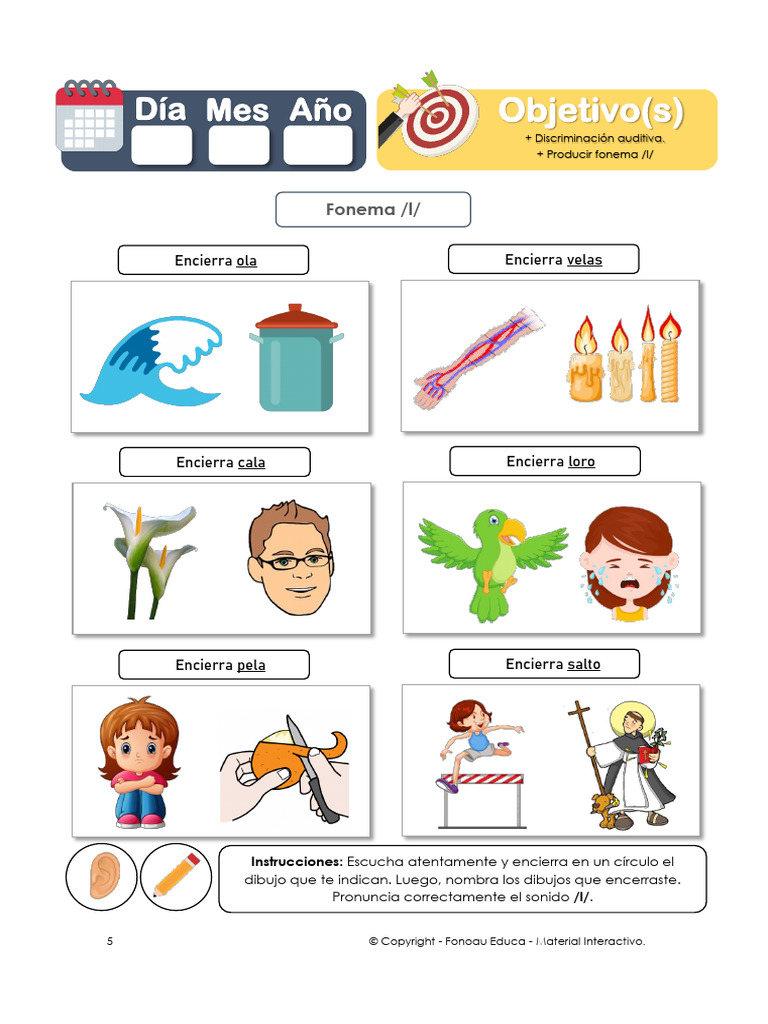 Cuadernillo Fonema l | PDF