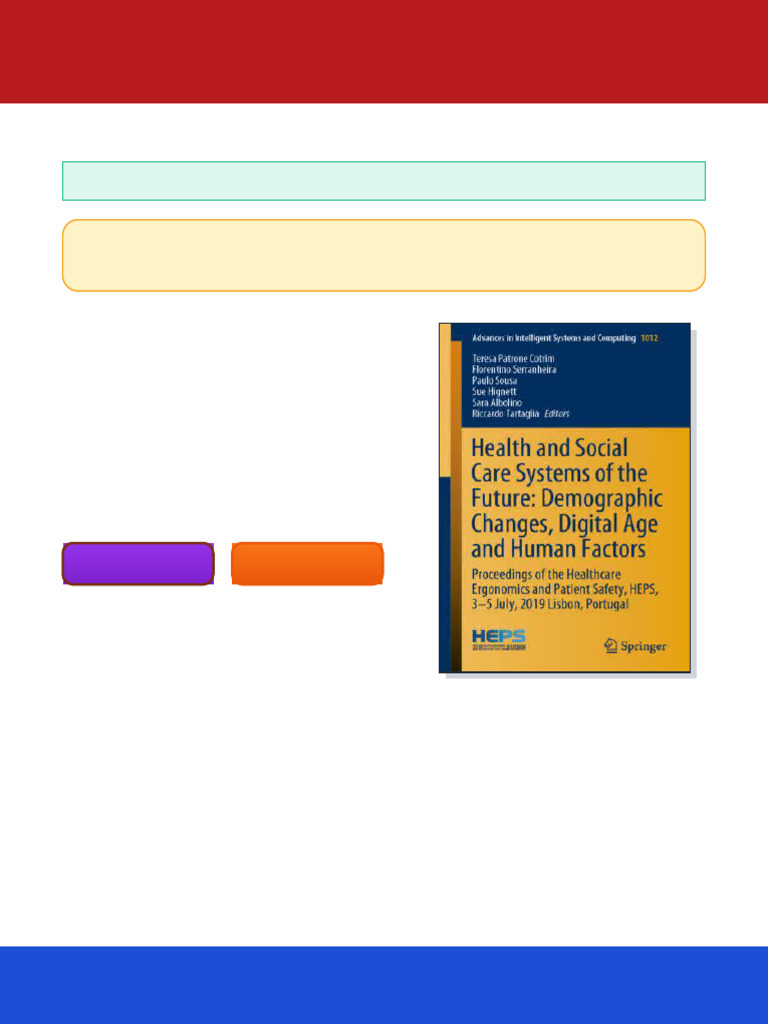 Health and Social Care Systems of the Future Demographic Changes ...