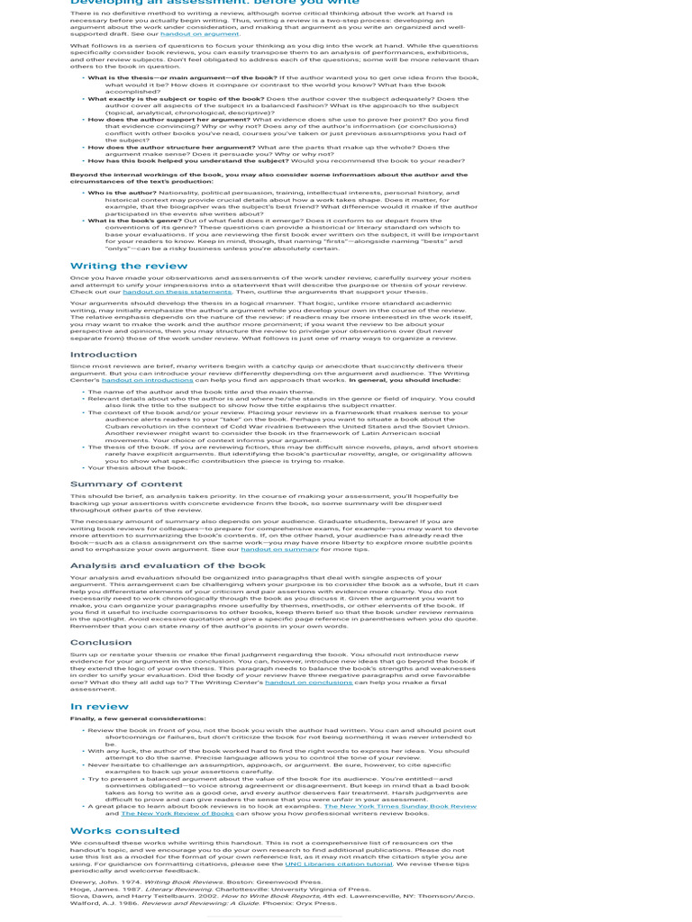Writing Effective Book Reviews Guide | PDF | Argument | Ale