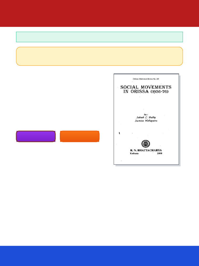 Social movements in Orissa 1936 76 1. ed. Edition Subash Chandra Padhi ebook searchable pdf ...
