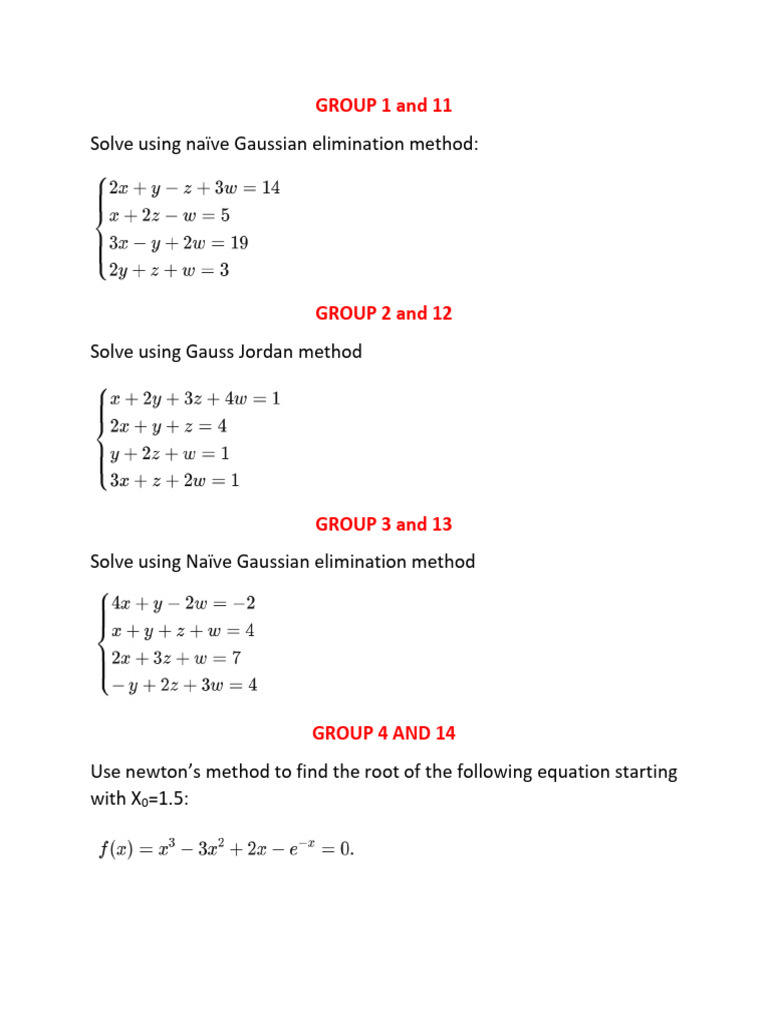 Numerical Methods Assignment | PDF