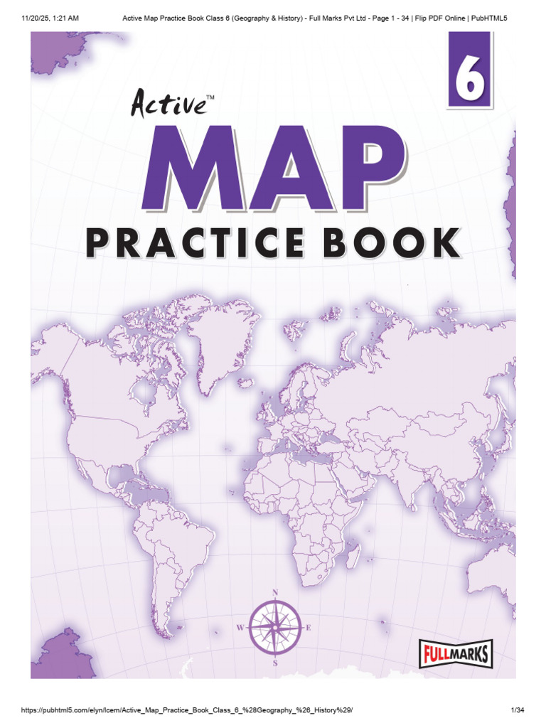 Active Map Practice Book Class 6 (Geography & History) - Full Marks PVT ...