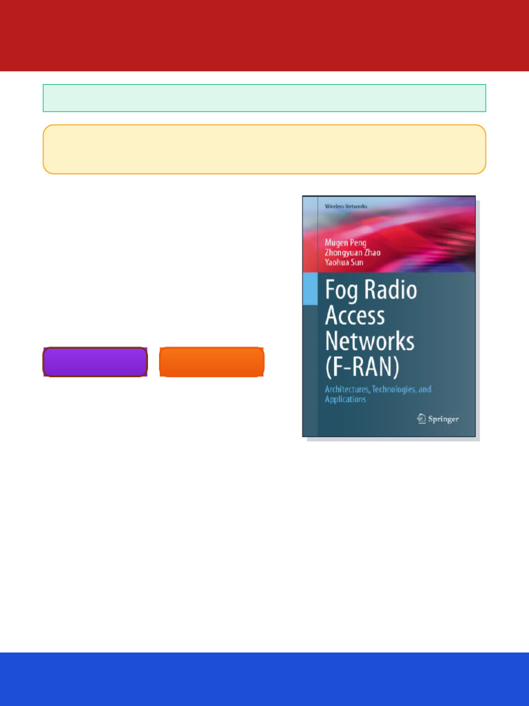 Fog Radio Access Networks F RAN Architectures Technologies and ...
