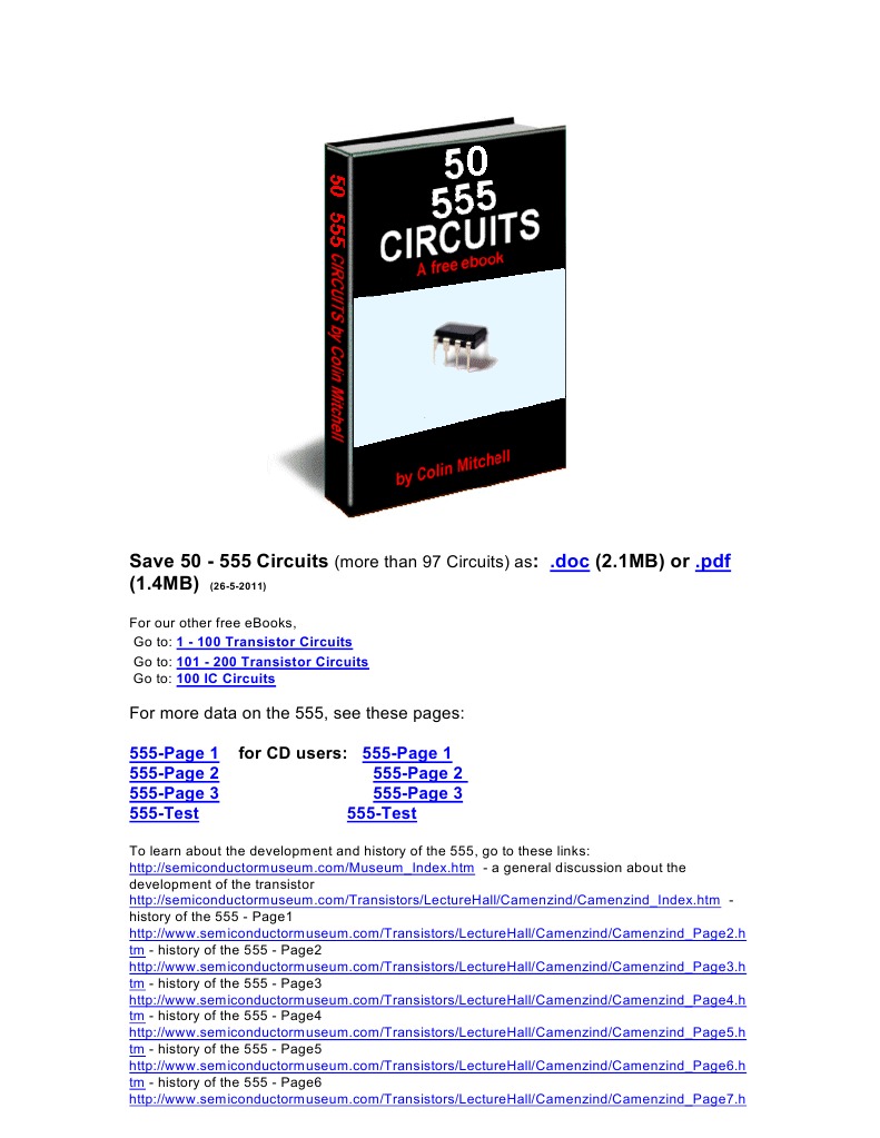Save 50 - 555 Circuits: (2.1MB) or (1.4MB) : (More Than 97 Circuits) As ...