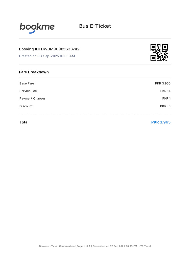 Bus Invoice 1756846167 | PDF