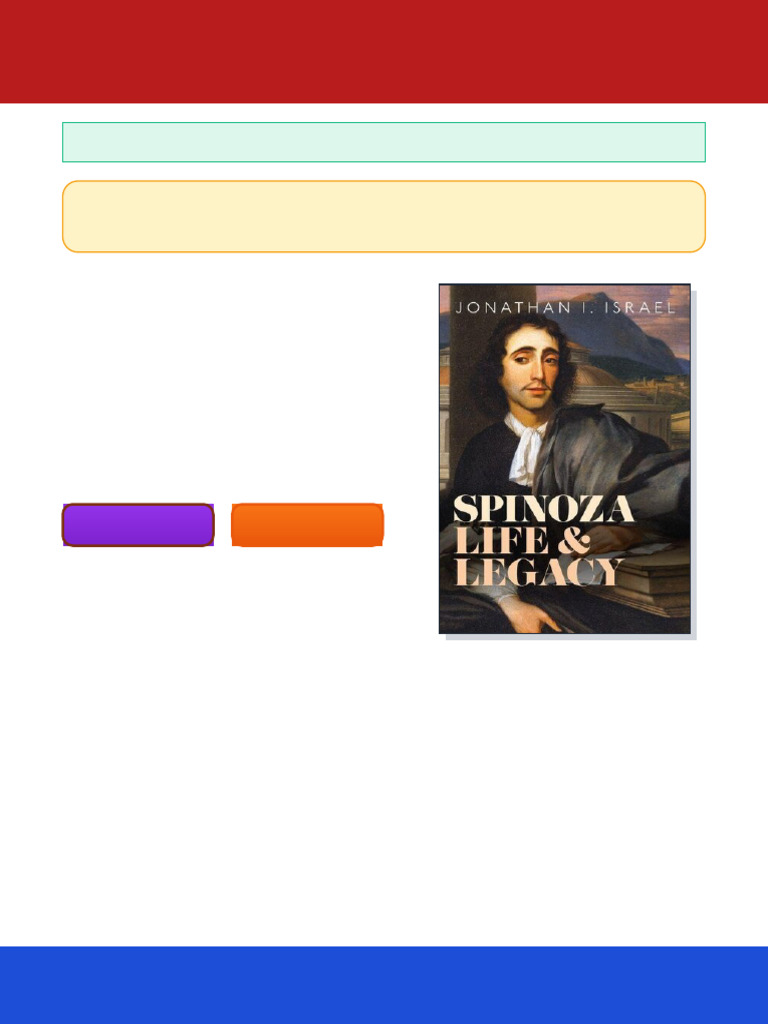 Spinoza, Life and Legacy. 1st Edition Prof Jonathan I. Israel. ebook ...
