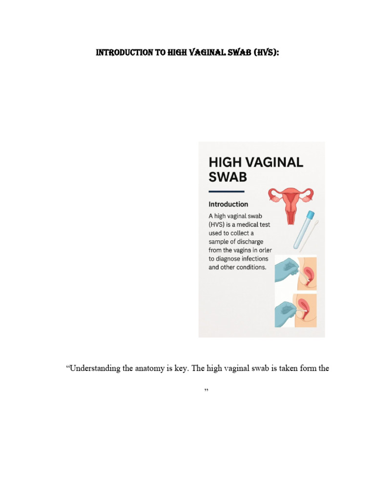 Introduction To High Vaginal Swab | PDF | Candidiasis | Vagina