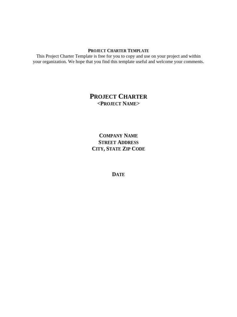 Project Charter | PDF | Business