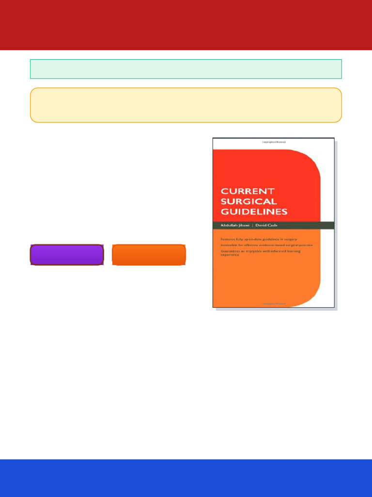 Current Surgical Guidelines 1st Edition Abdullah Jibawi ebook full ...