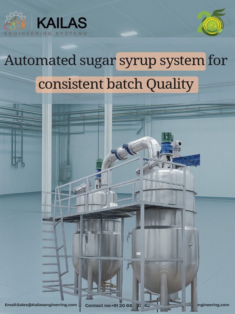 Automated Sugar Syrup System For Consistent Batch Quality | PDF