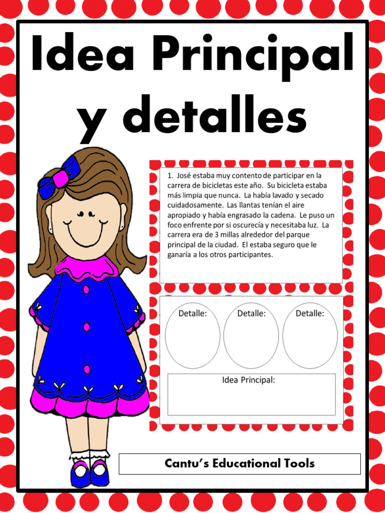 Idea Principal y Detalles: Cantu's Educational Tools | PDF | Nadando | Piel