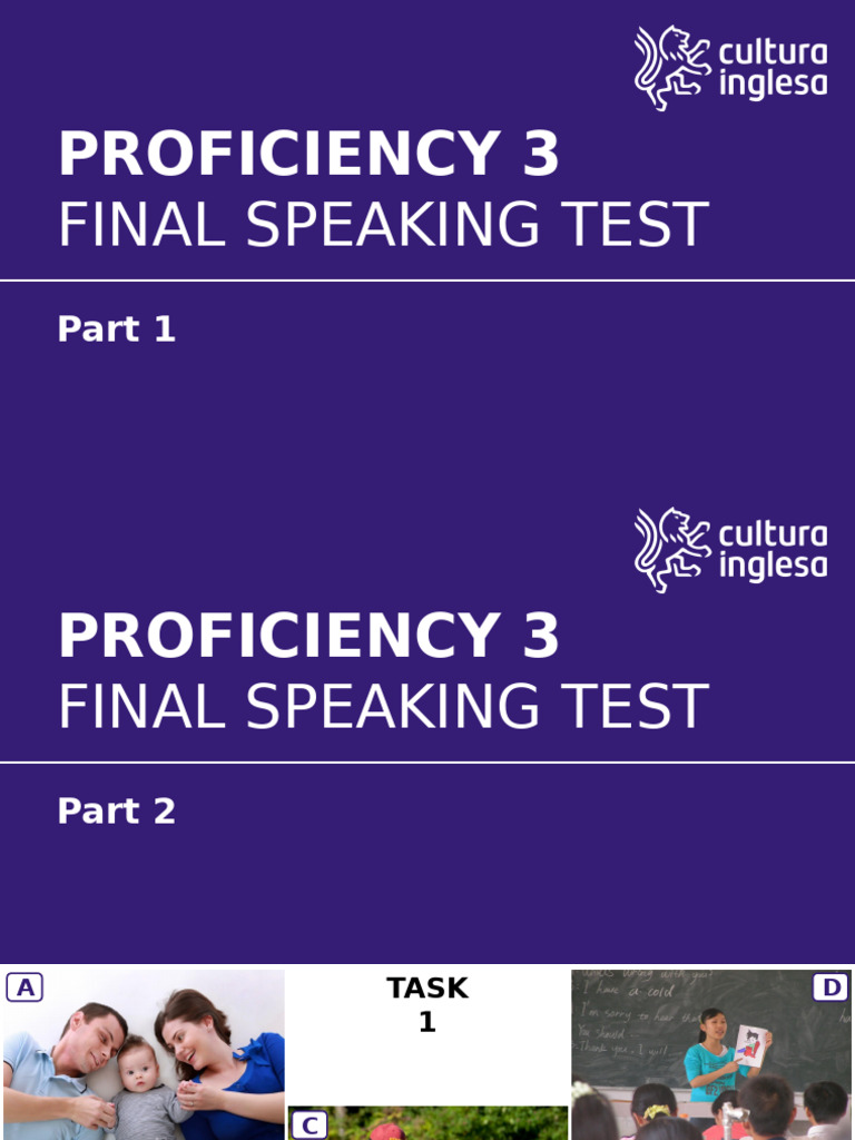 Proficiency 3 Final Speaking Test Guide | PDF