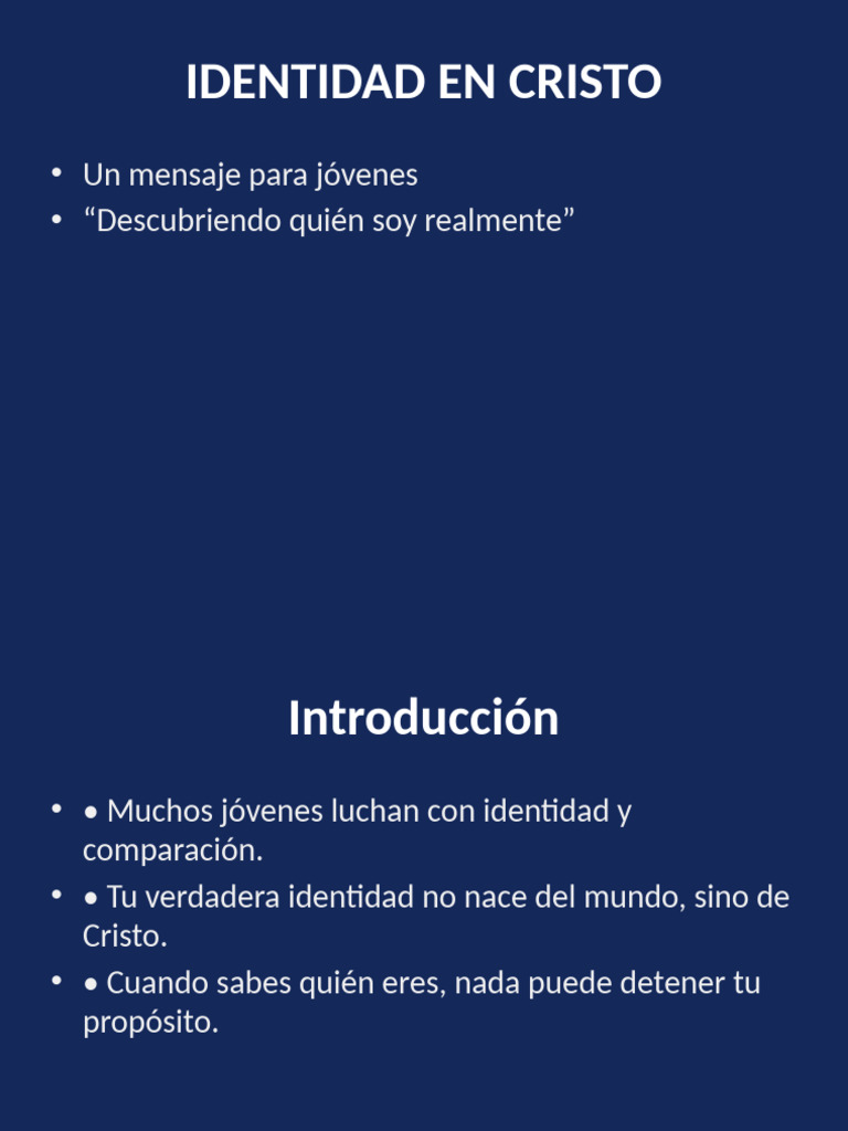 Predica Identidad en Cristo Disenada | PDF