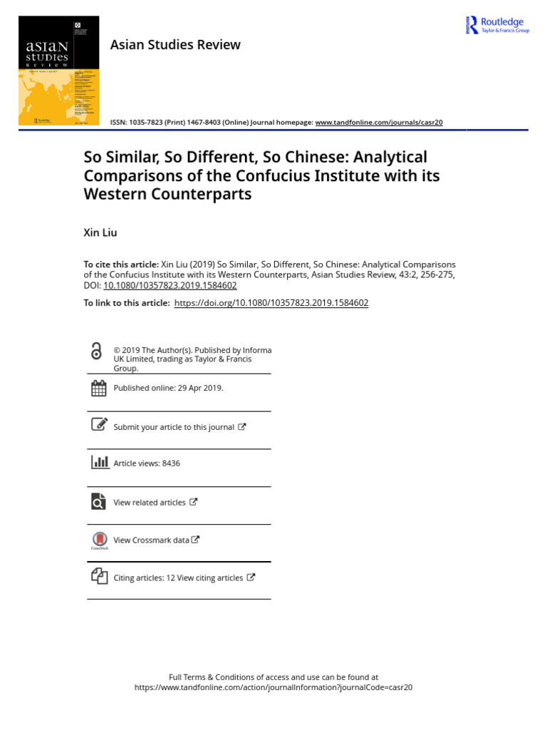 So Similar So Different So Chinese Analytical Comparisons of The ...