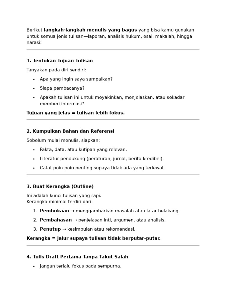 Ide Menulis Yang Bagus | PDF