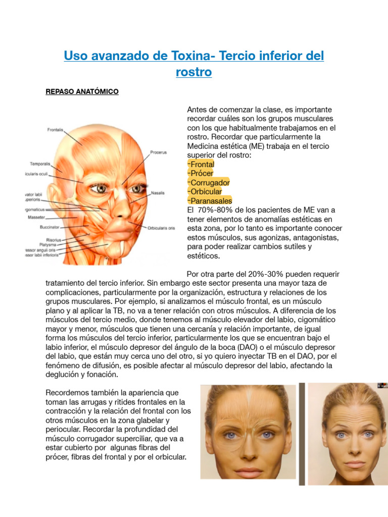 Uso de Toxina en el Tercio Inferior Facial | PDF | Músculo | Sonrisa