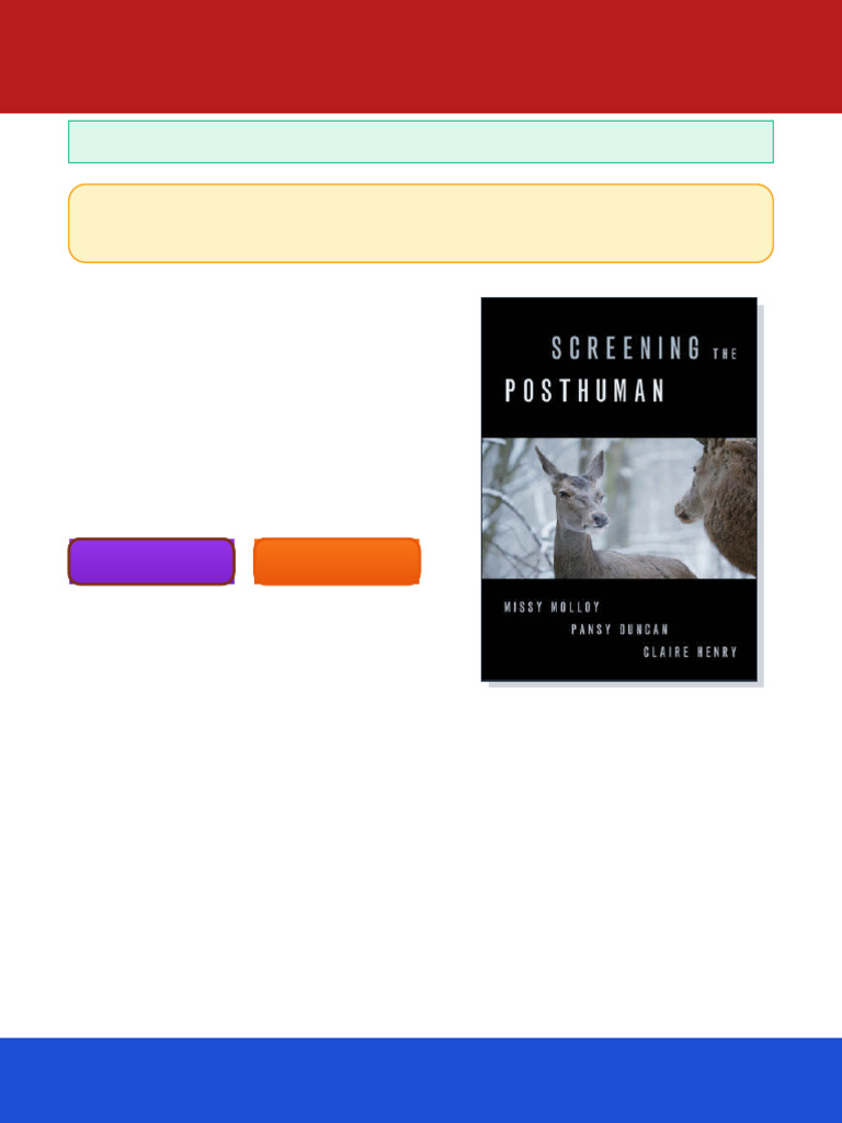Screening The Posthuman Missy Molloy Ebook All Chapter Text Included ...
