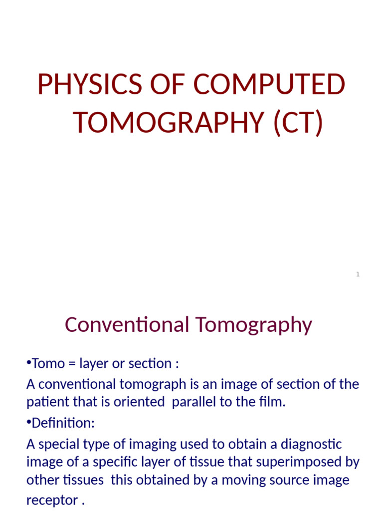 Understanding Computed Tomography (CT) | PDF | Ct Scan | Tomography