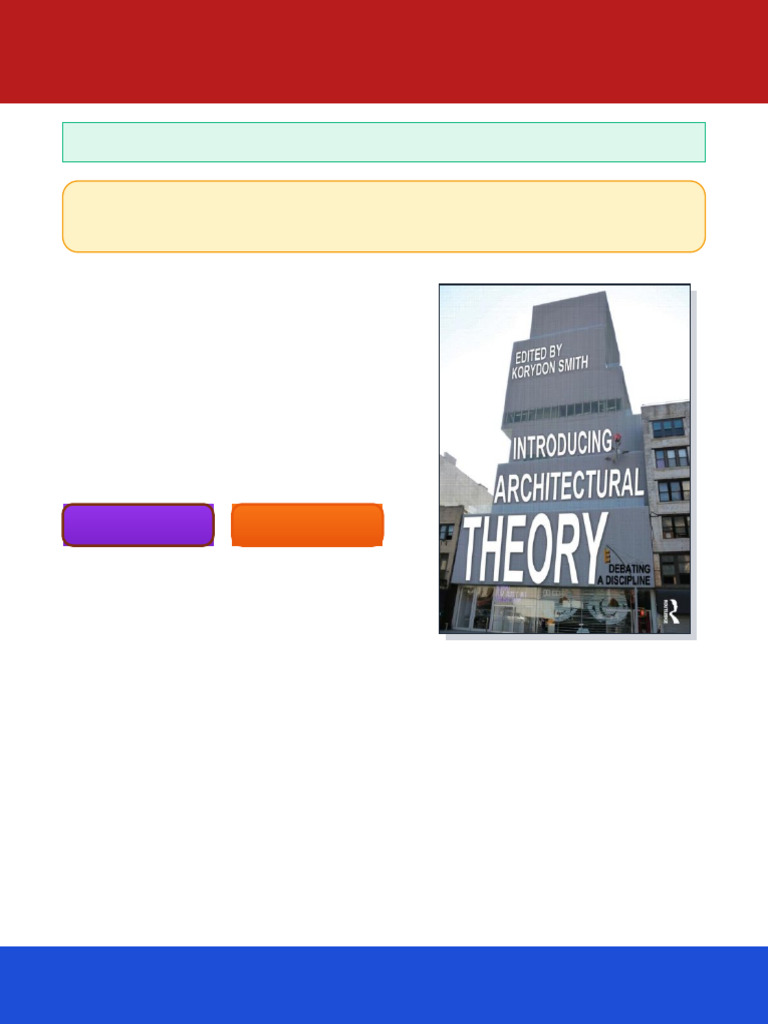 Introducing Architectural Theory Debating A Discipline 1st Edition ...