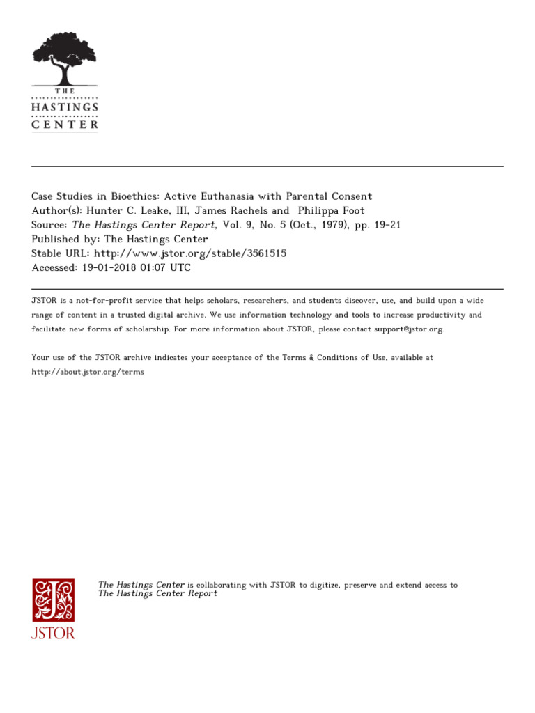 Active Euthanasia with Parental Consent | PDF | Medicine