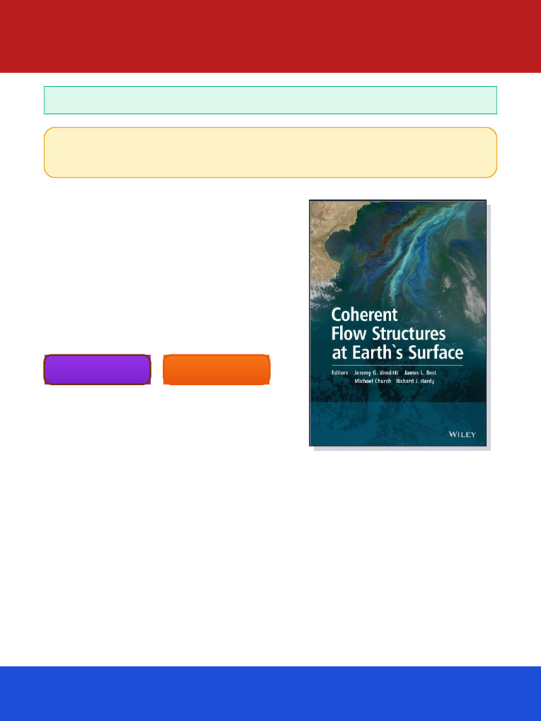 Coherent Flow Structures at Earth s Surface 1st Edition Jeremy G ...