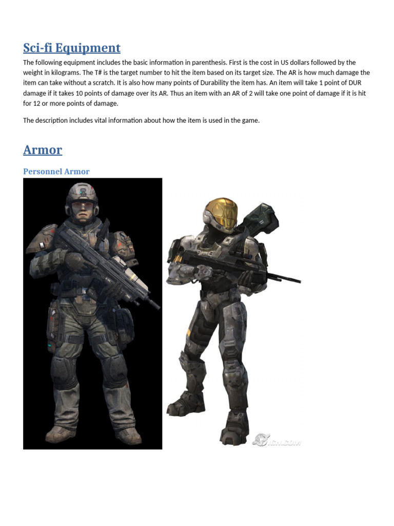 Sci Fi Equipment | PDF | Hydrogen | Fuel Cell