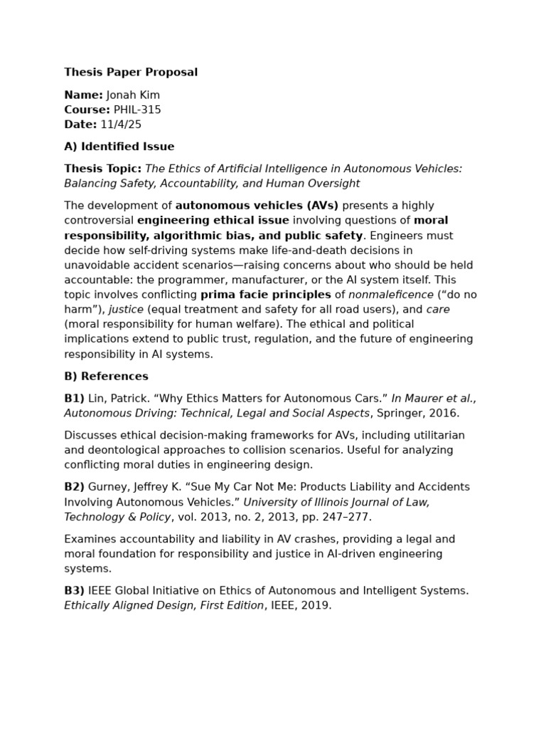 Thesis Paper Proposal | PDF