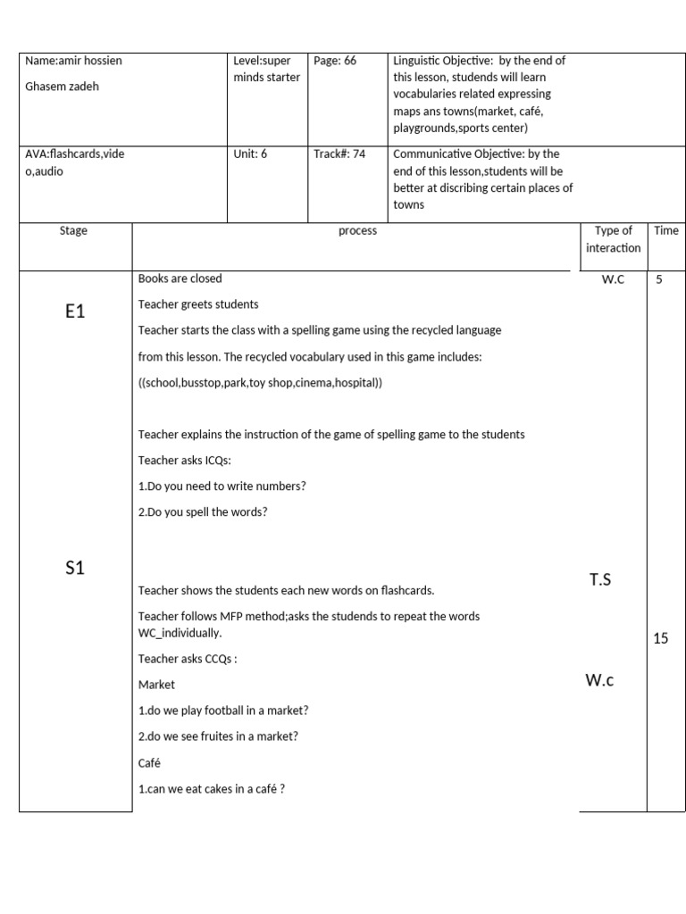 Lesson+plan+template 231207 215502 | PDF | Communication | Cognition