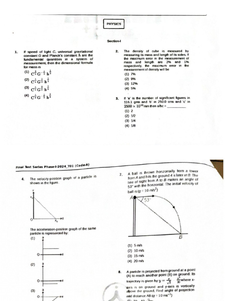 Physics Paper | PDF