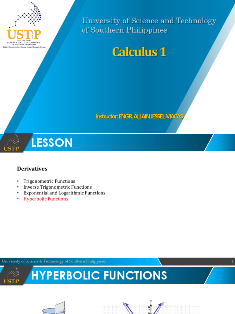 Lecture 18 Derivative of Hyperbolic | PDF | Function (Mathematics ...