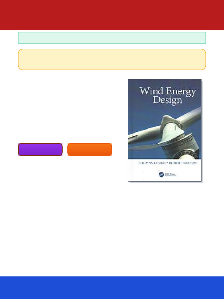 Wind Energy Design First Edition Corke ebook professionally formatted ...