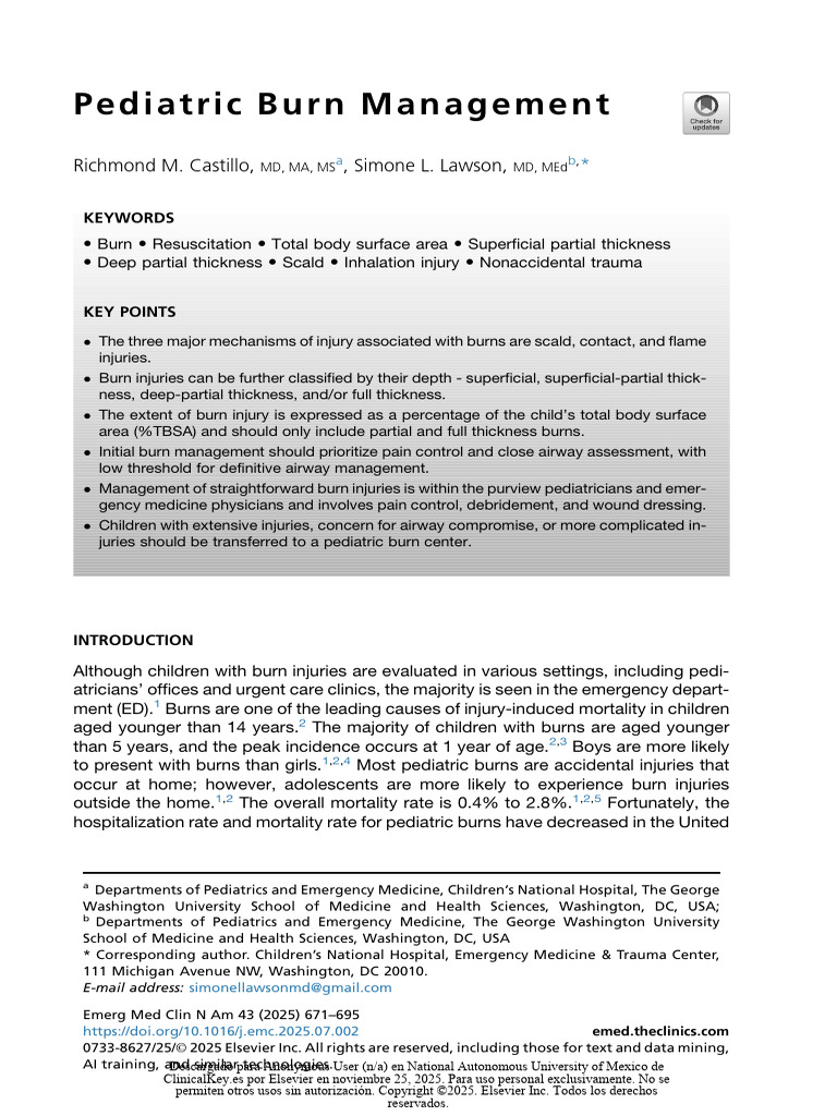 Pediatric Burn Management Guidelines | PDF | Burn | Shock (Circulatory)