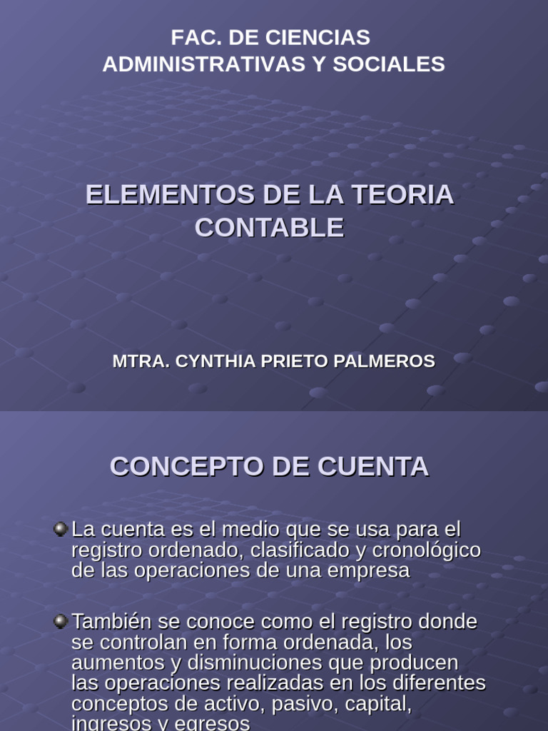 Teoría Contable: Cuentas y Clasificación | PDF | Contabilidad | Hoja de ...