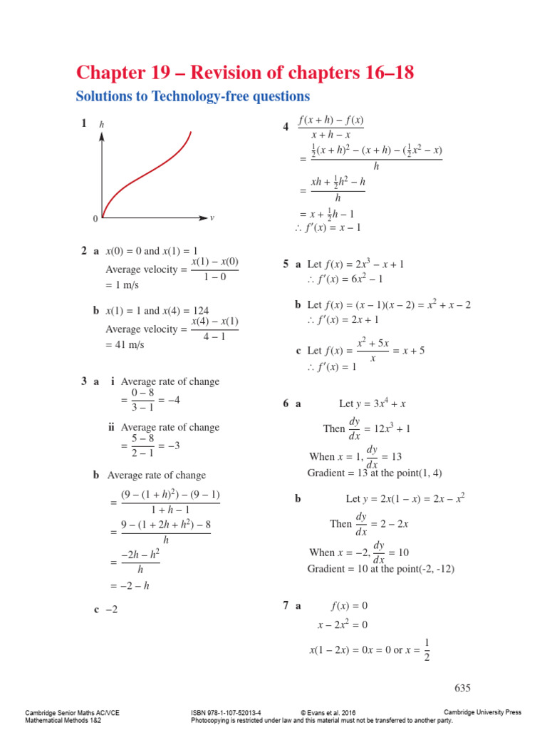 Math Methods Solutions: Chapters 16-19 | PDF | Applied Mathematics ...